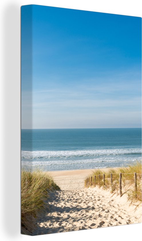 Canvas - Zee - Strand - Gras - Duin - Canvas zee - 90x140 cm ...