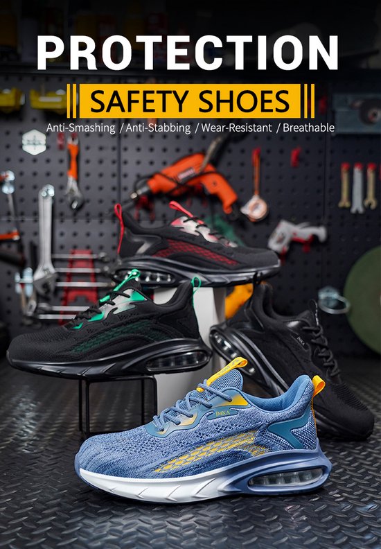 JMKA Veiligheidsschoenen- werkschoenen- werkschoenen heren ...