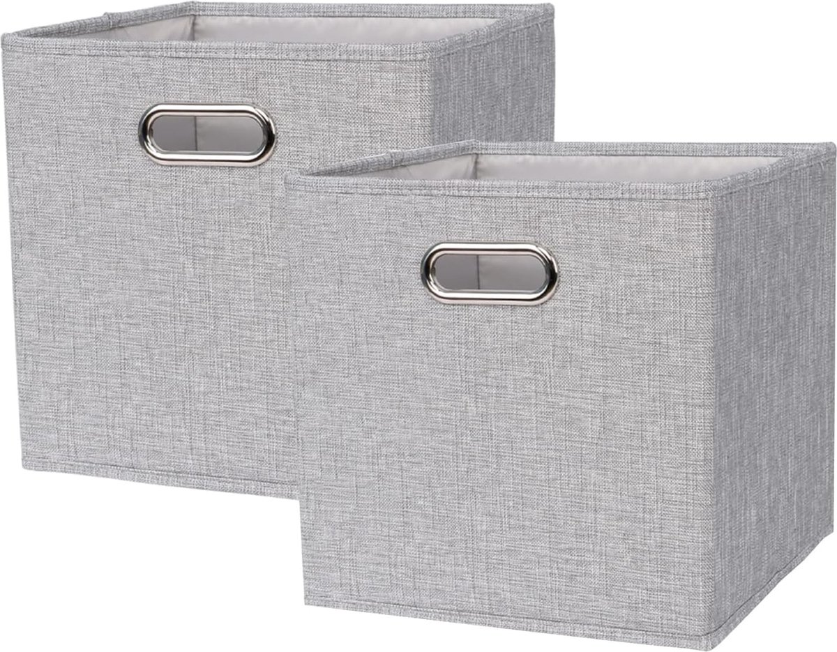 Metalen handgrepen, opbergdozen, 30 x 30 x 30 cm, opvouwbare stoffen ...