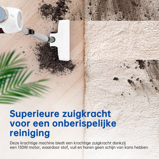 Roboza Z01 Pro Steelstofzuiger Draadloos - 10 KPA - 3 in 1 - Snoerloze ...