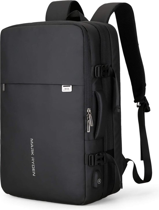 Uitbreidbare rugzak van 25 - 40 liter, waterdichte laptop-weekendrugzak ...