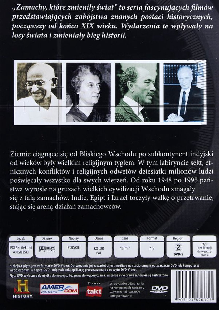 Zamachy które zmieniły świat 02: Mahatma Gandhi / Indira Gandhi / Anwar ...