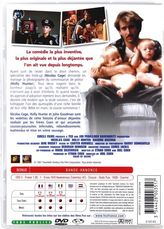 Raising Arizona [DVD] (Dvd), Holly Hunter | Dvd's | bol