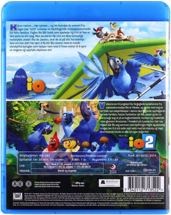 Rio [2xBlu-Ray] (Blu-ray), Anne Hathaway | Dvd's | bol