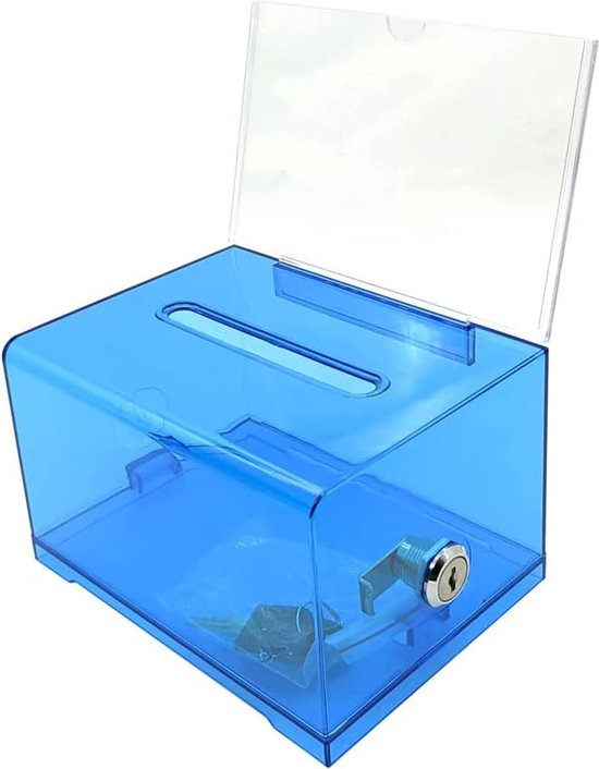 Acryl donatie stembus met slot - veilige ideeënbus, perfect voor ...