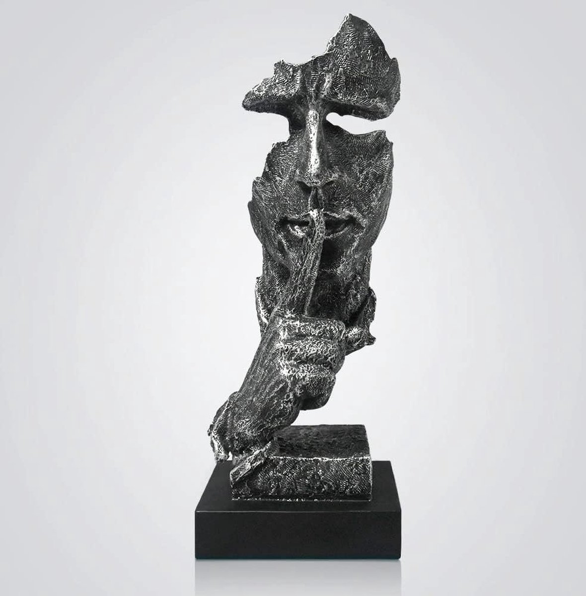 Ponder Statue-Silence is Gold Abstract Art Statue Modern Home Ornament ...