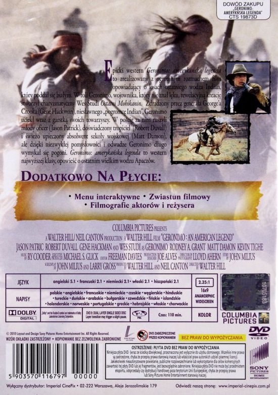 Geronimo: An American Legend [DVD] (Dvd), Juddson Keith Linn | Dvd's | bol