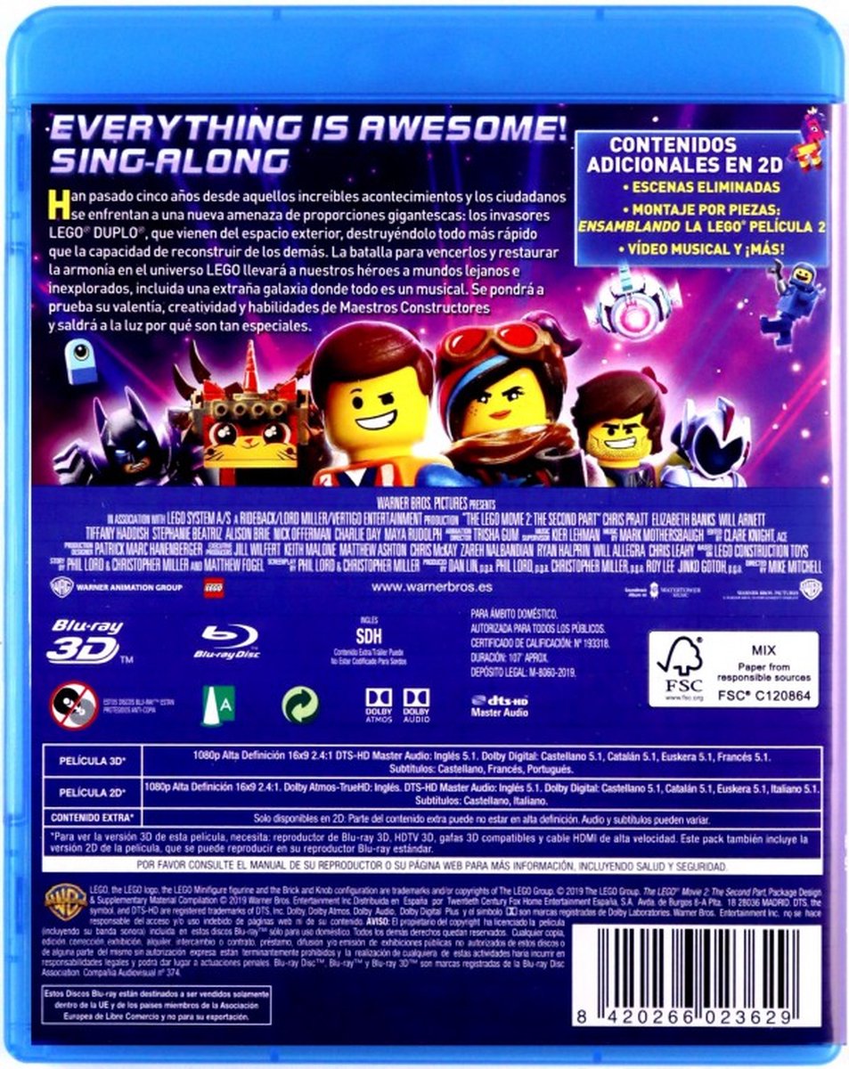De Lego Film 2 [Blu-Ray] (Blu-ray), Chris Pratt | Dvd's | bol.com