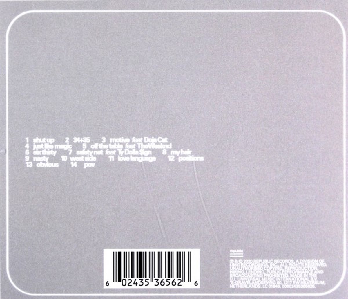 Ariana Grande: Positions [CD], Ariana Grande | Muziek | bol.com