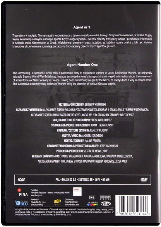 Agent nr 1 [DVD] (Dvd), Barbara Bargielowska | Dvd's | bol