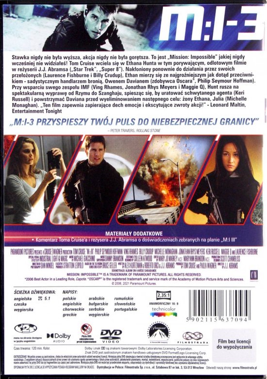 Mission: Impossible III [DVD] (Dvd), Rose Rollins | Dvd's | bol