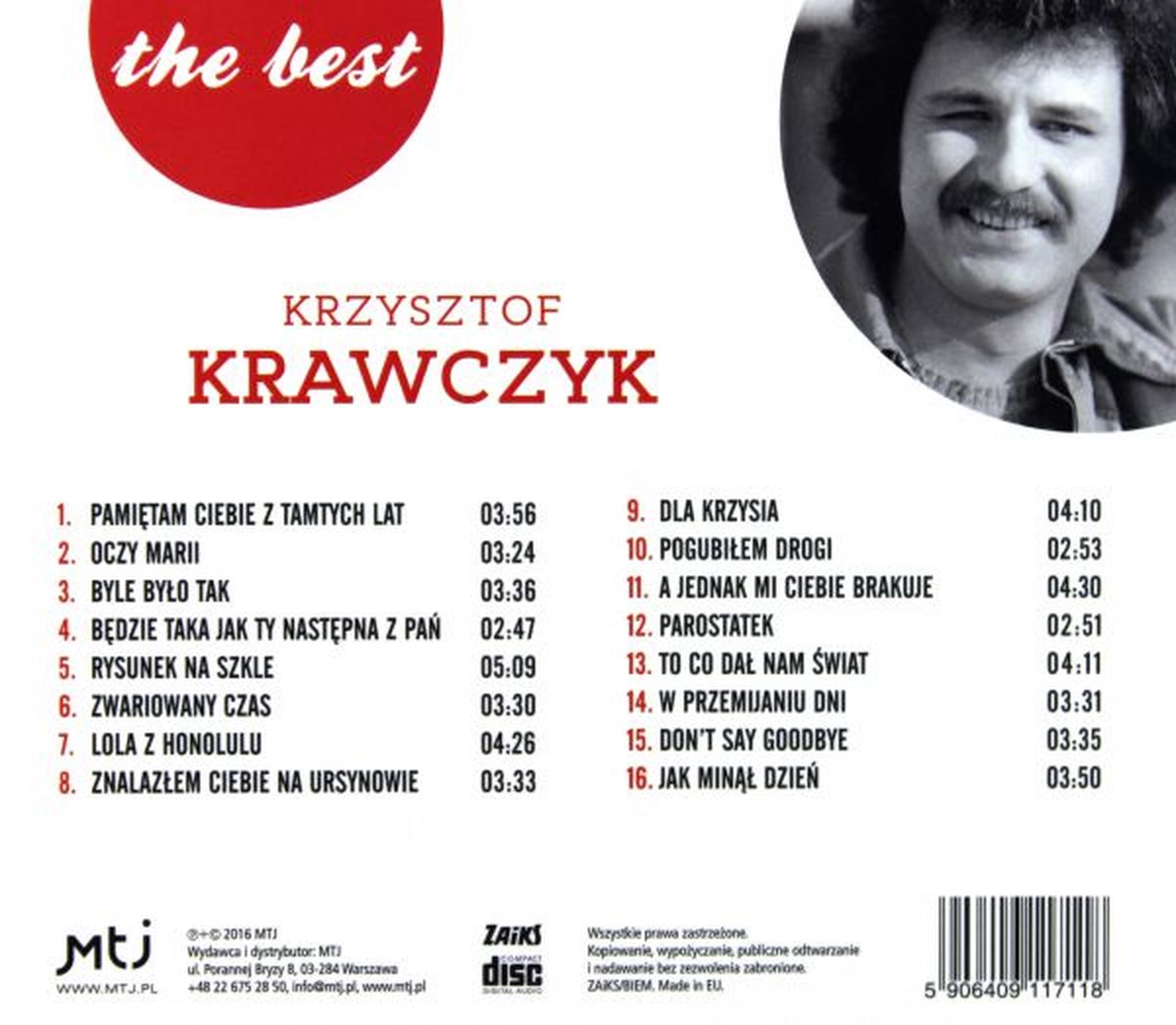 Krzysztof Krawczyk: Best Rysunek na szkle [CD], Krzysztof Krawczyk ...