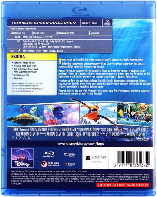 Finding Nemo [Blu-Ray] (Blu-ray), Onbekend | Dvd's | bol