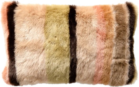 Dutch Decor CLEO - Sierkussen 30x50 cm - fluffy kussen met strepen ...