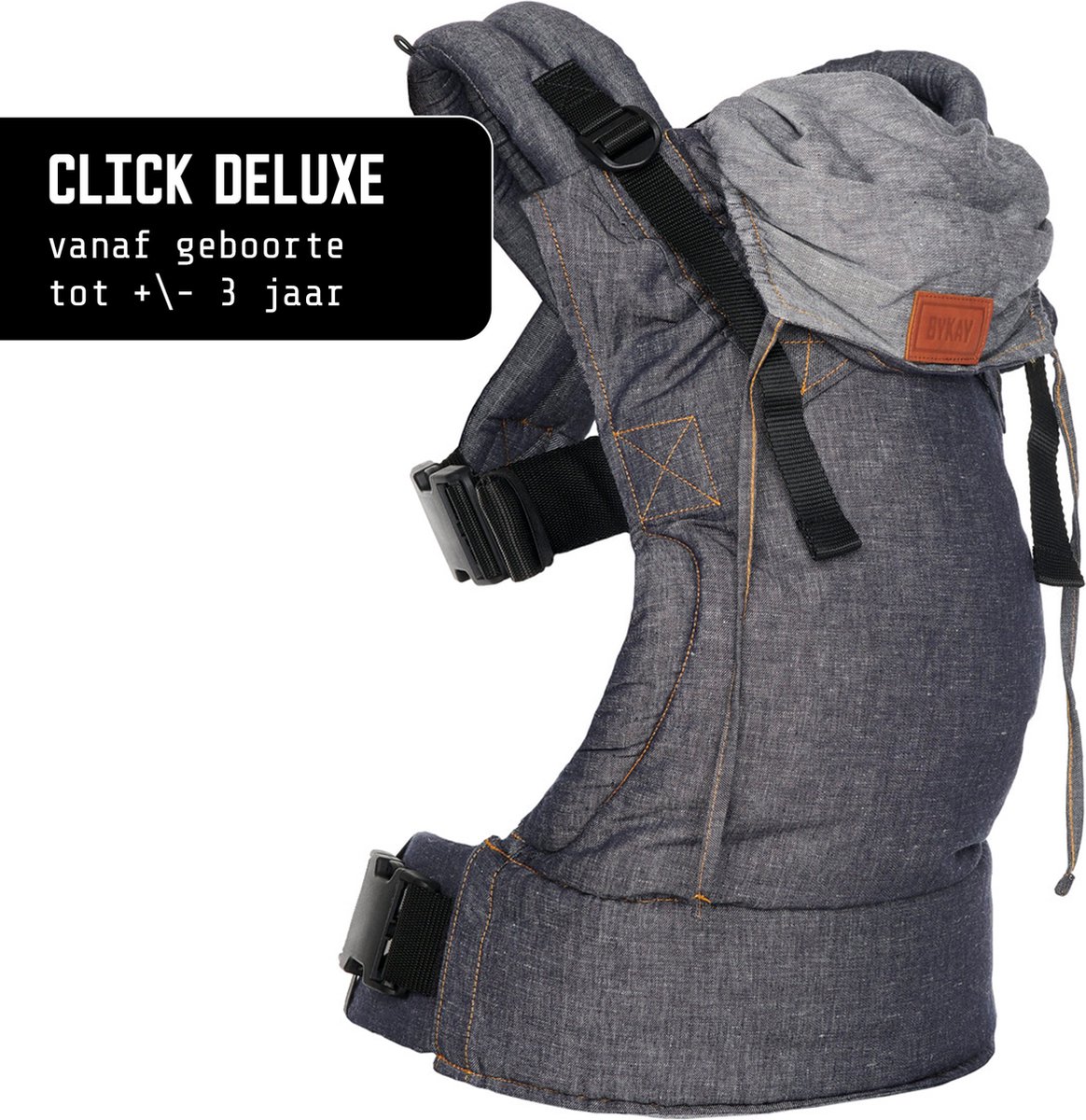 ByKay Draagzak Click Carrier Deluxe - Luxe Draagzak Draagzak Baby vanaf ...