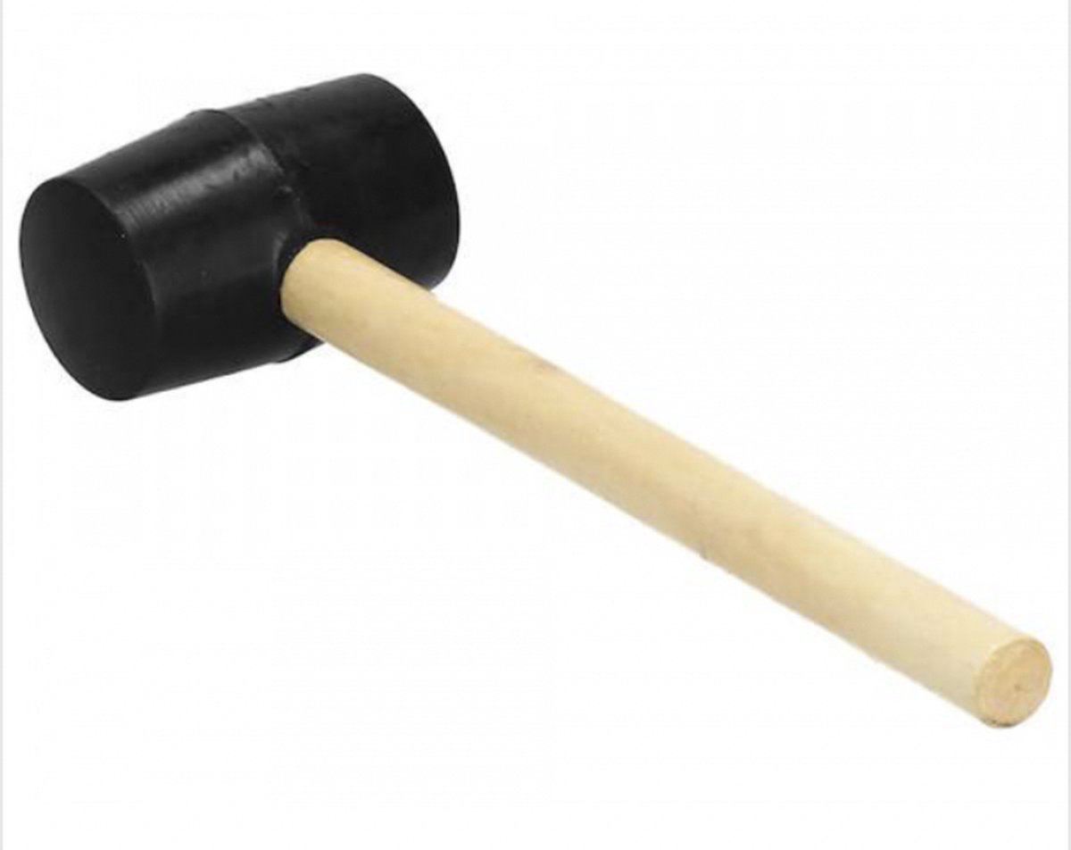 Houte rubbere Hamer - Terugslagloze rubberen straathamer - 25.5 ...