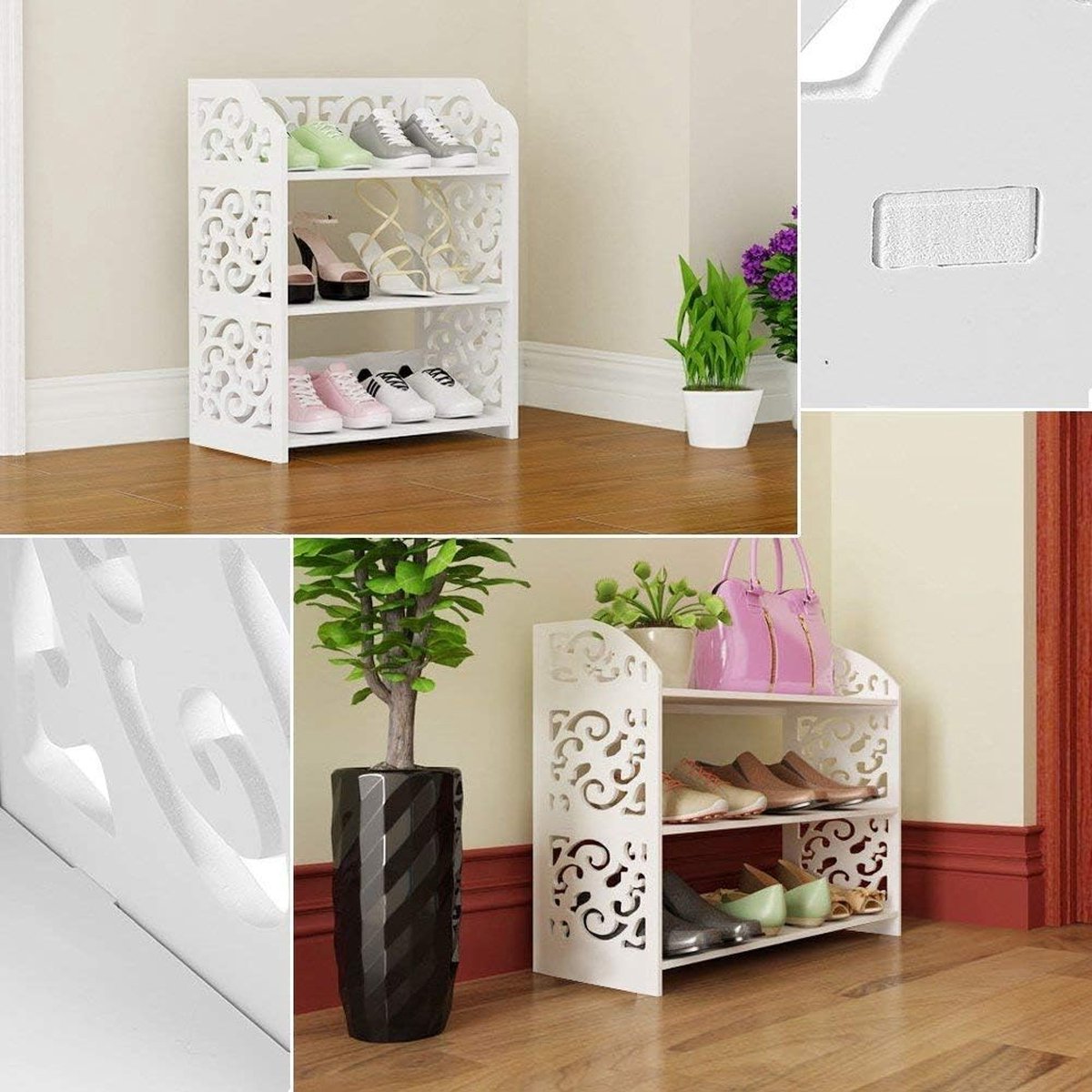 Schoenenkast, schoenenrek, schoenenrek, entree schoenenrek, PVC ...
