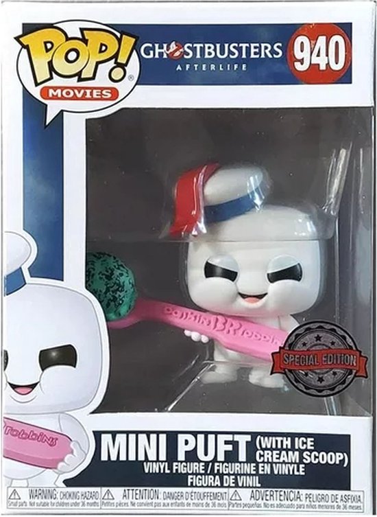 Funko Pop! Ghost Busters Afterlife - Mini Puft (With Ice cream scoop ...