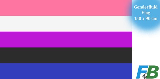 F4B Genderfluid Vlag | 150x90 cm | Pride Vlag | LHBTIQ+ | Gay Pride | Genderfluïde... | bol