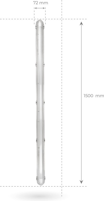 Ledvion LED TL Armatuur met Sensor 150CM - 15W - 6500K - IP65 ...