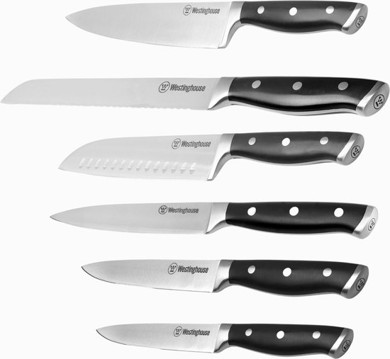 Westinghouse - Messenset - RVS - 6 delig - Zwart | bol