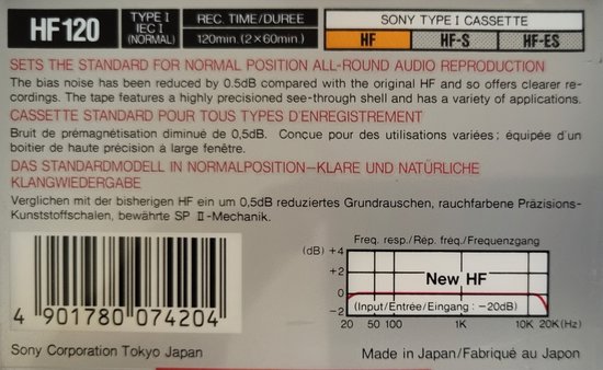 Sony HF120 Cassettebandje Type I 2x 60min | bol