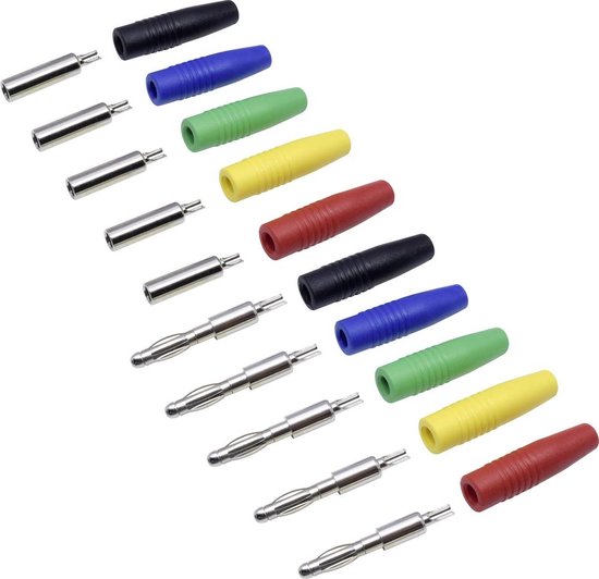 TRU COMPONENTS Assortiment laboratoriumconnectoren Stekker, recht ...