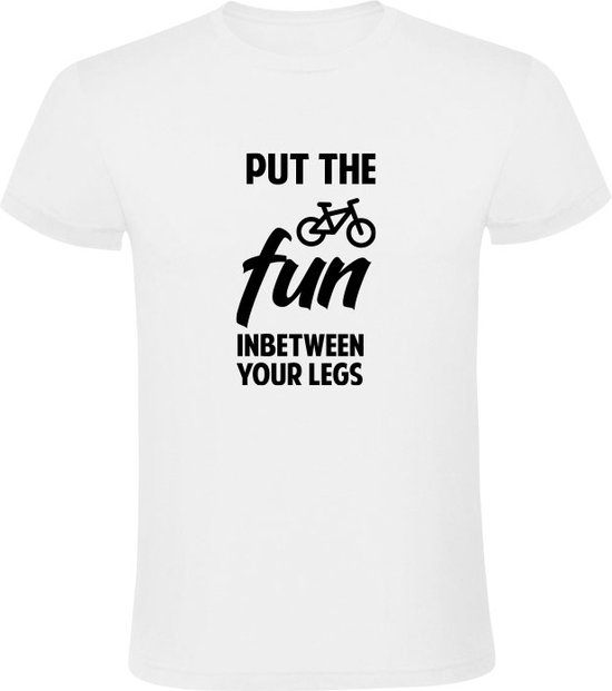 Put the fun inbetween your legs Heren T-shirt - fietsen - wielrennen ...