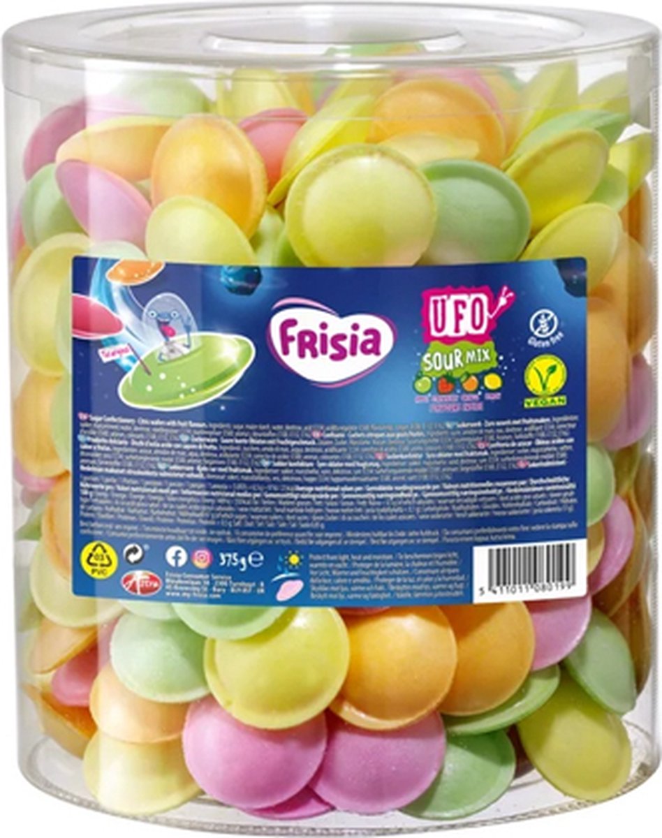 Frisia Zure Fruit Ufo's - 300 stuks - eetpapier - ufo's | bol