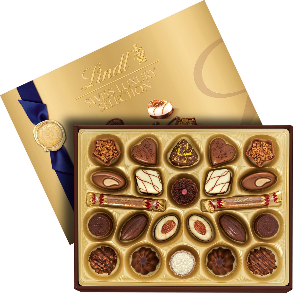 Lindt SWISS LUXURY SELECTION pralines 230 gram - 23 Premium chocolade ...