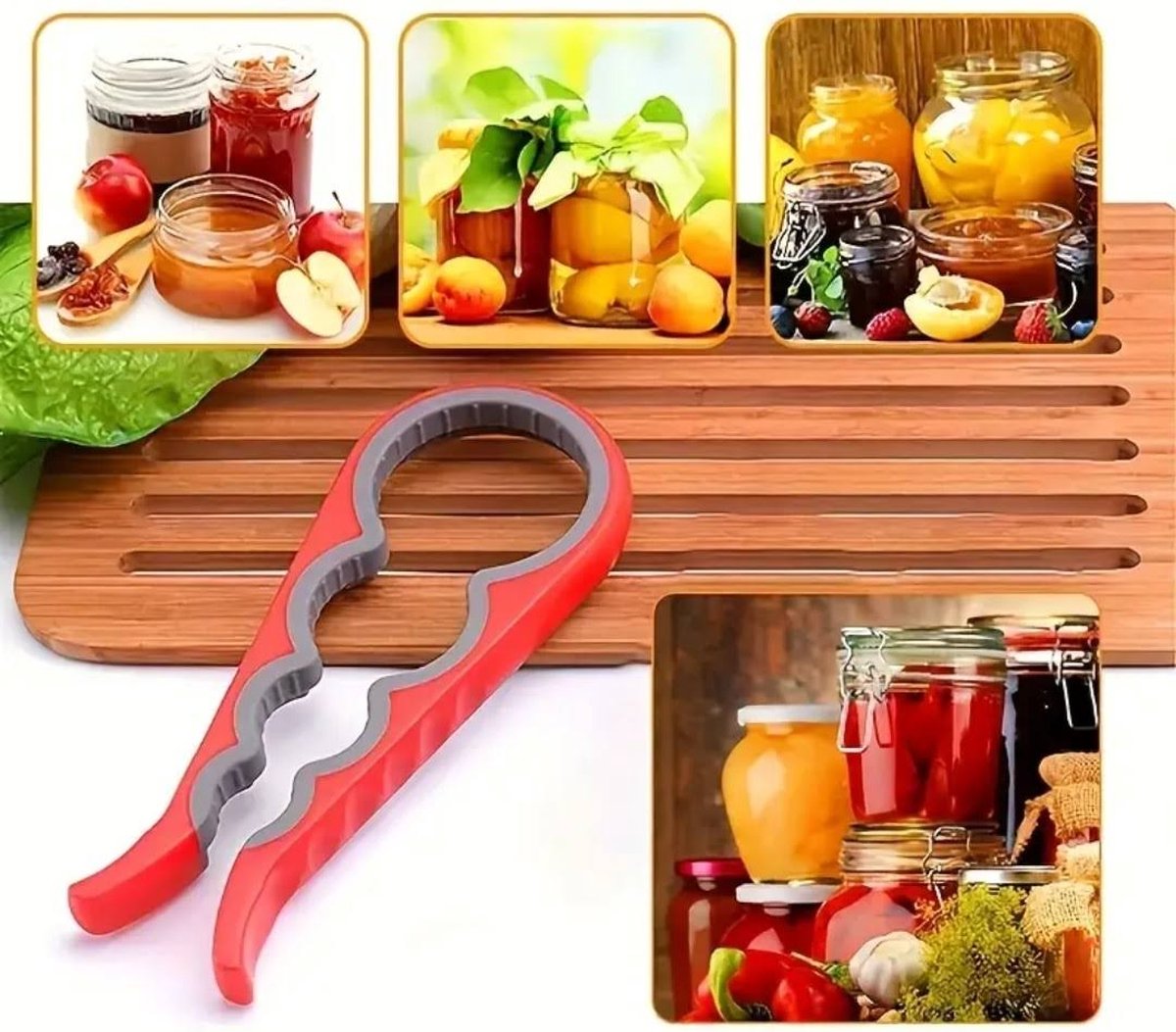 2-PACK, 4-in-1Allesopener-Universeel-Voor deksels en potten ...