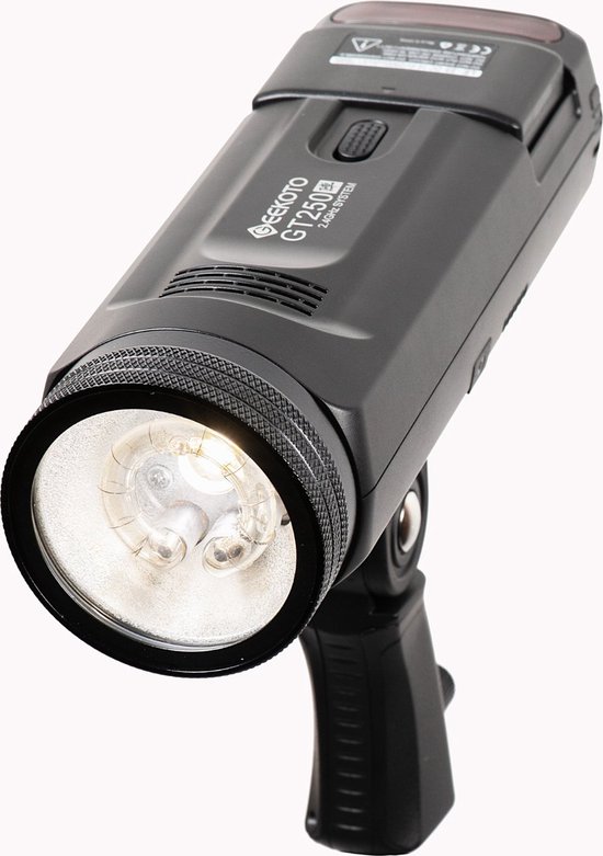 Geekoto GT250 - 250W, ETTL, 2,4 Ghz Flitser Kit, modellamp, 2900mAh ...