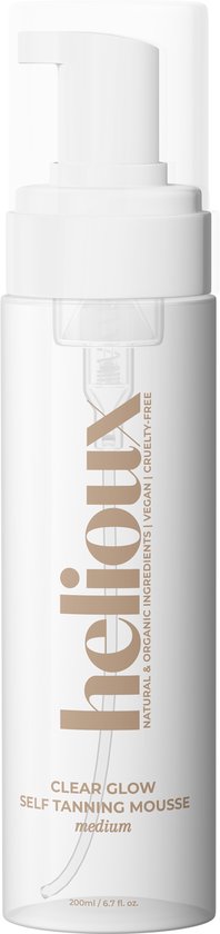 Helioux® Self Tanning Mousse Clear Glow Medium - Zelfbruiner Mousse ...