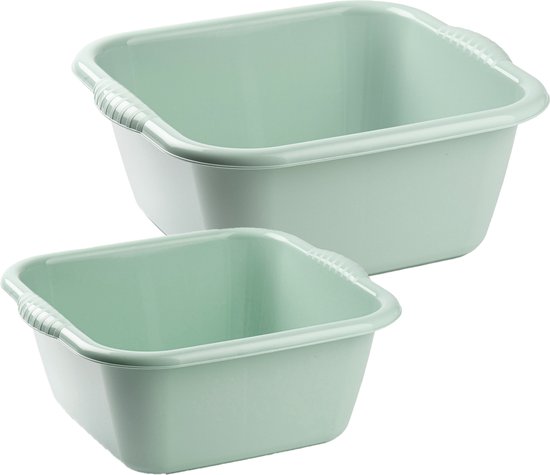 Forte Plastics Afwasbak teil - set van 2 formaten - 6 en 10 liter ...