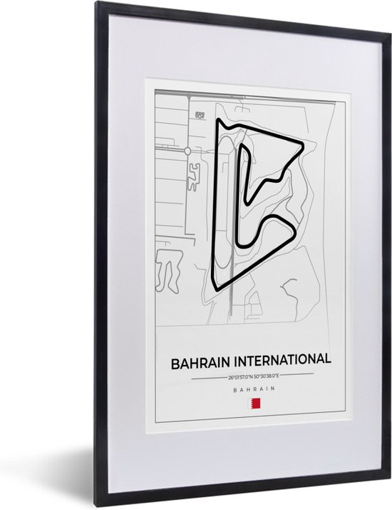 Fotolijst incl. Poster - Formule 1 - Racebaan - Bahrain International ...