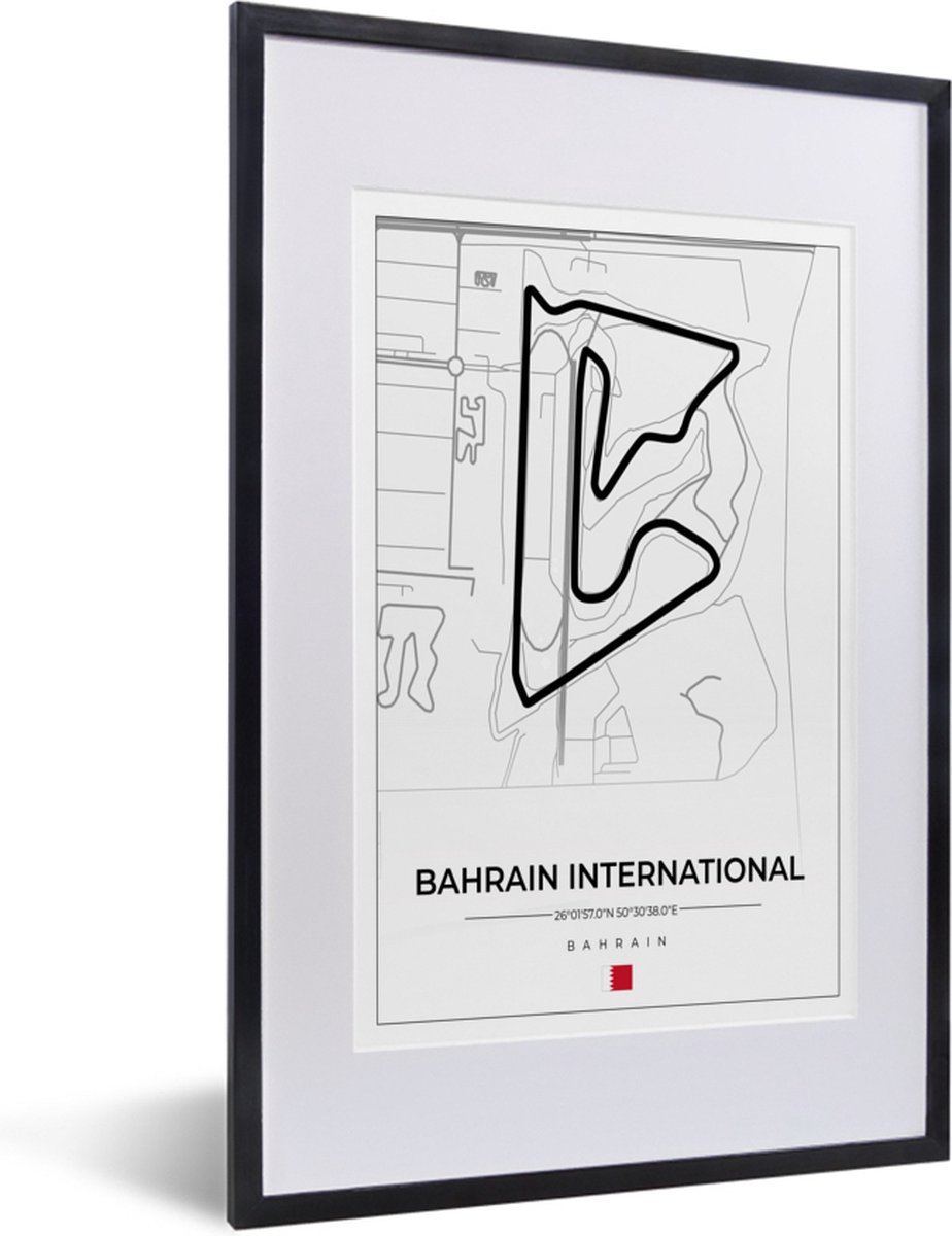 Fotolijst incl. Poster - Formule 1 - Racebaan - Bahrain International ...