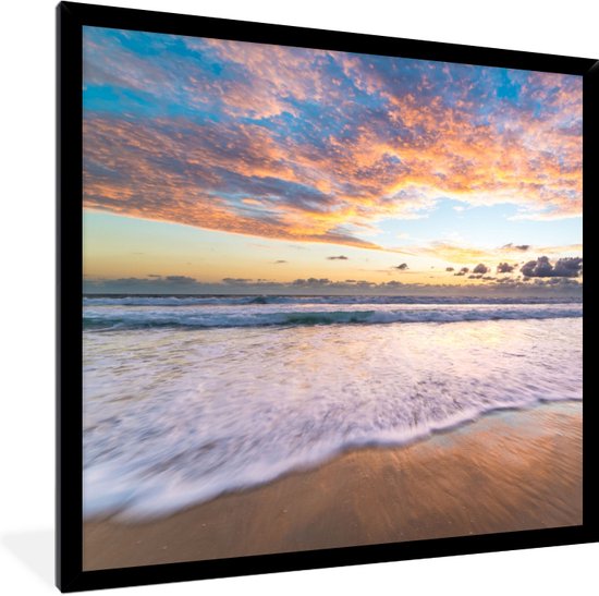 Fotolijst incl. Poster - Strand - Wolken - Water - 40x40 cm ...