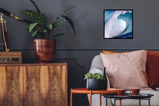 Fotolijst incl. Poster - Zee - Hawaii - Golf - 40x40 cm - Posterlijst | bol