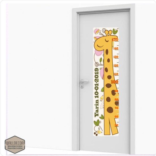 Groeimeter Giraf. Meetlat decoratie sticker | bol