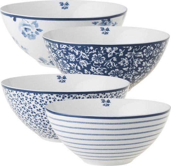 Laura Ashley Blueprint Collectables Set van 4 Kommen 80 cl | bol