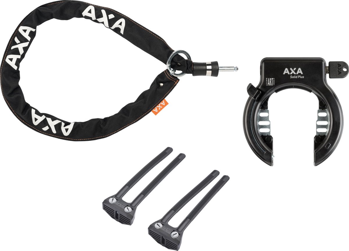 Ringslot AXA Solid Plus ART2 met insteekketting 140cm en bevestiging set Flexmount | bol.com