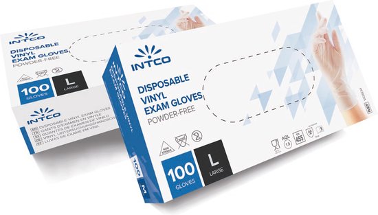 Intco - wegwerphandschoenen - vinyl - poedervrij - doos 100 stuks | bol