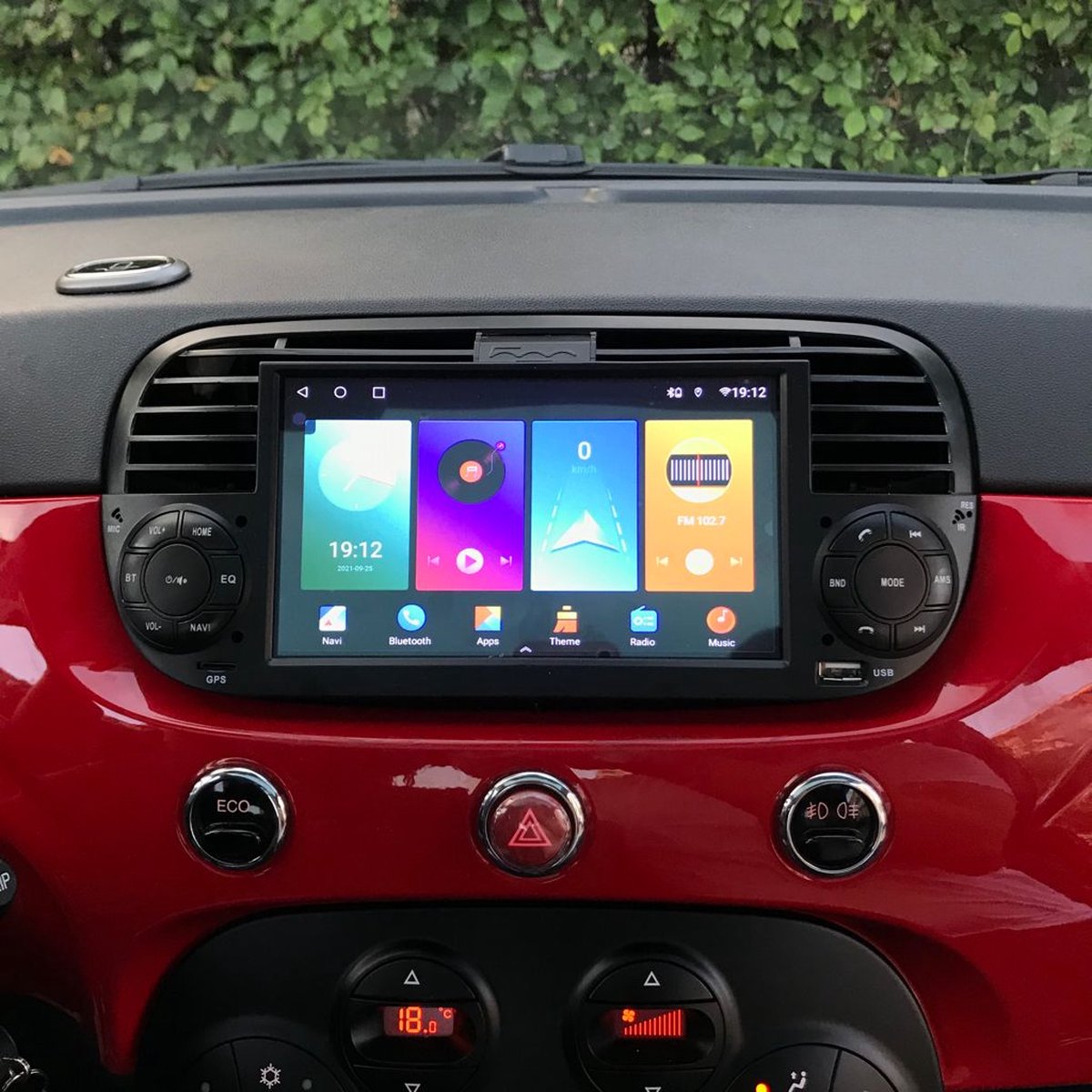 CarPlay Fiat 500 2007-2015 6+128GB Android 10 navigatie en ...