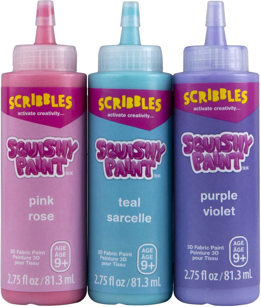 Squishy paint 3D Textielverf Set - 81.3ml - Eenhoorn kleuren - 3 stuks ...