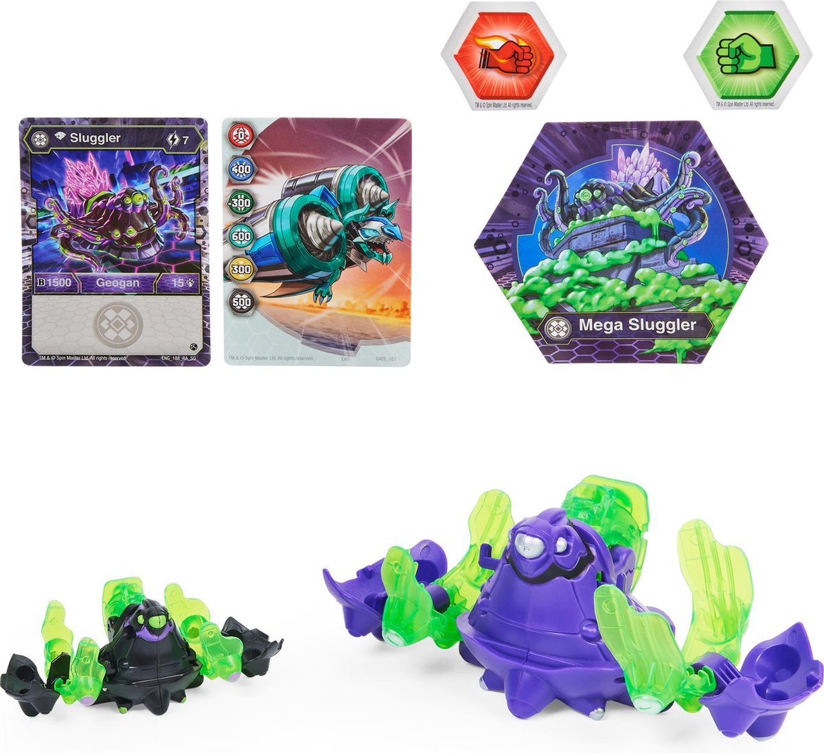 Bakugan Geogan Rising, Deka Geogan Team Up-pack met Mega Slugger ...