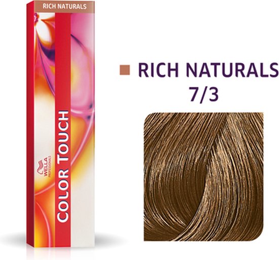 Wella Professionals Color Touch - Haarverf - 7/3 Rich Naturals - 60ml | bol