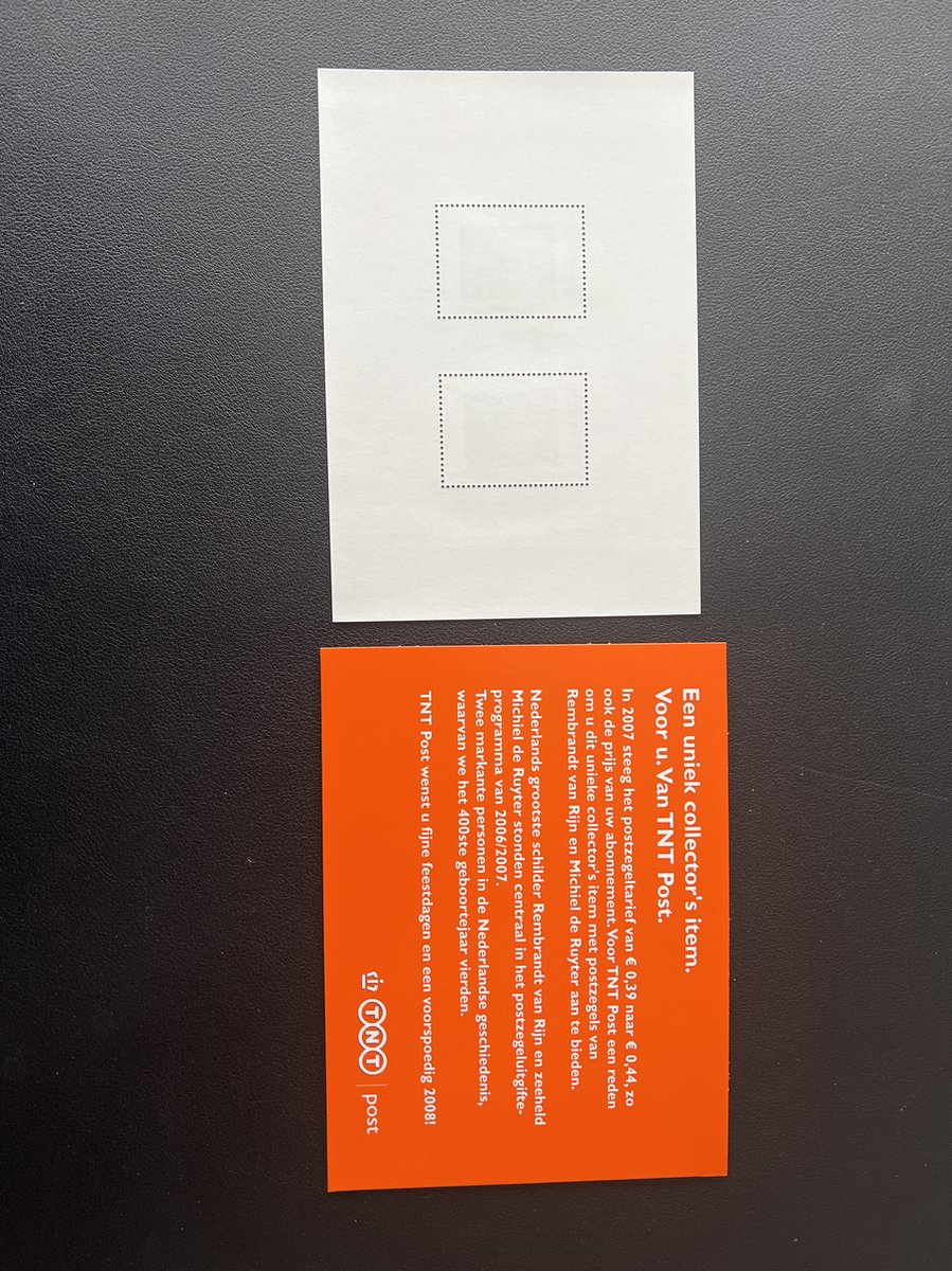 TNT Post - 2007 - Collectors Item - 2 Postzegels NL - Rembrandt ...