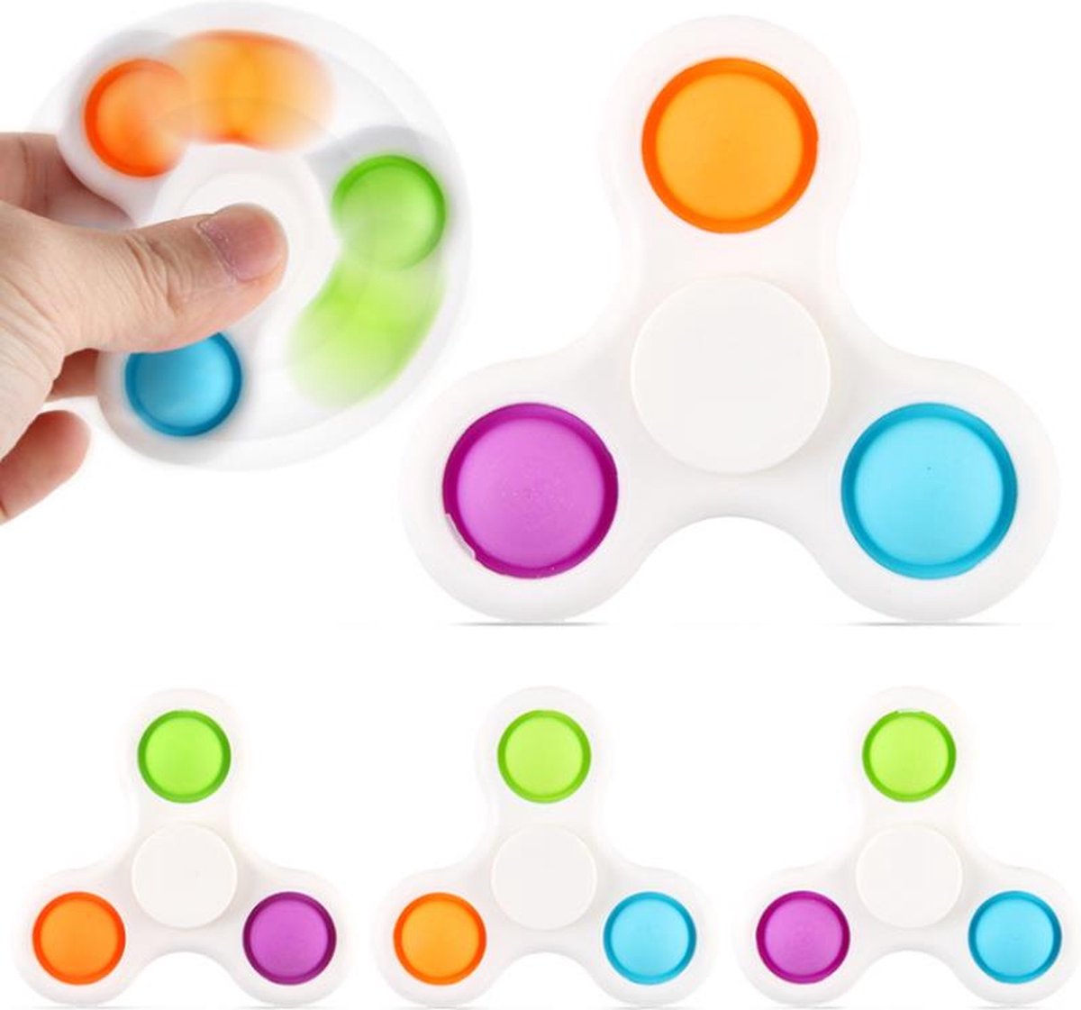 Simple Dimple Spinner - Fidget toy - gezien op Tiktok - Pop it fidget ...