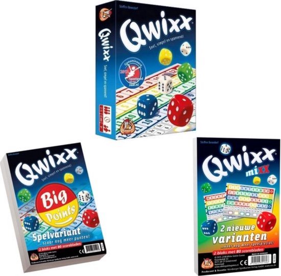 Spellenbundel - 3 stuks - Dobbelspel - Qwixx & Qwixx Big Points & Qwixx ...