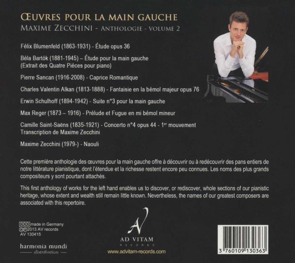 Maxime Zecchini - Oeuvres Pour La Main Gauche Volume 2 (CD), Maxime Zecchini | CD... | bol.com
